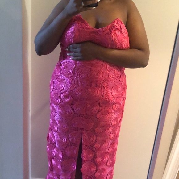 Dresses | Pink African Lace Rose Dress | Poshmark